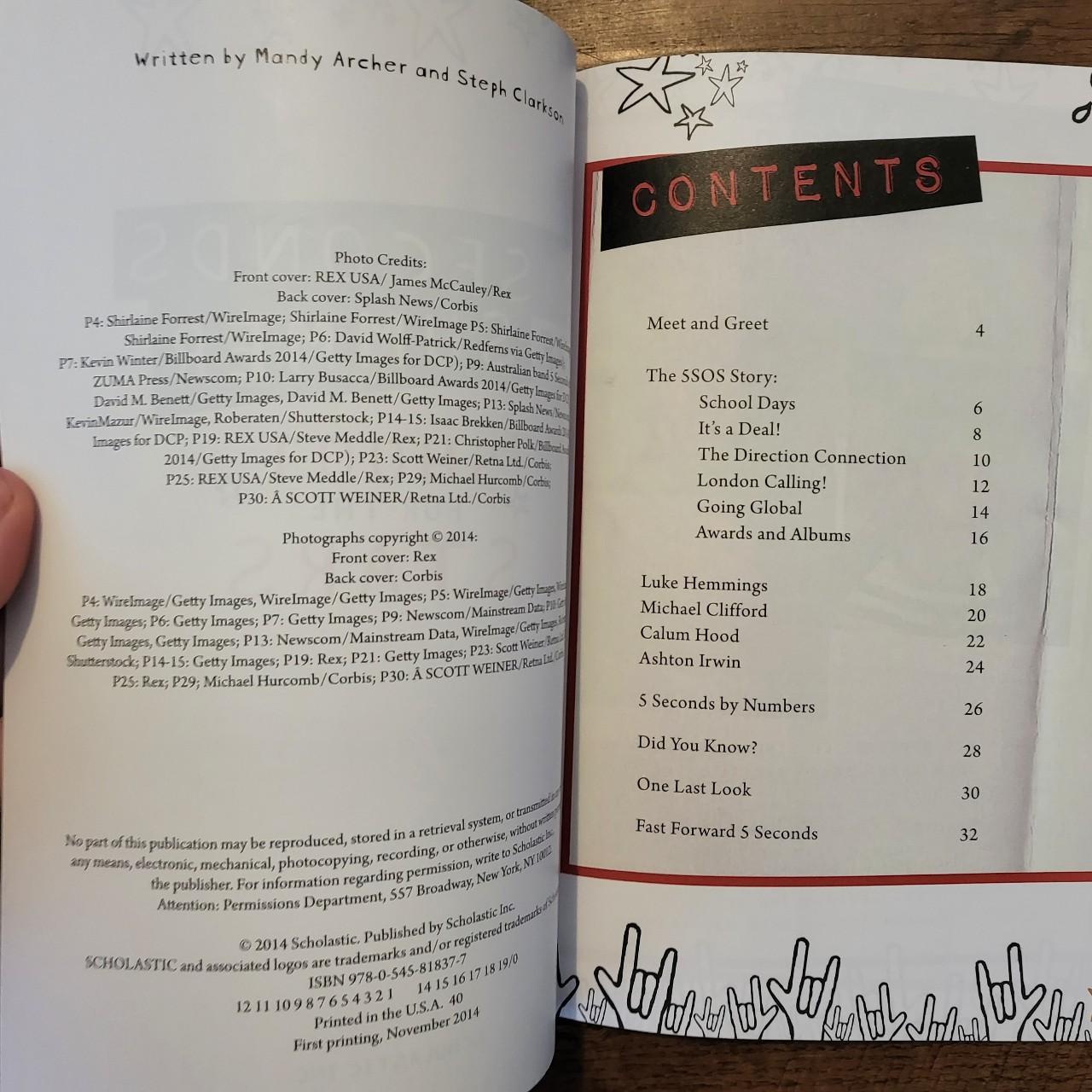 5SOS circa 2014 book No damage Please do not use... - Depop