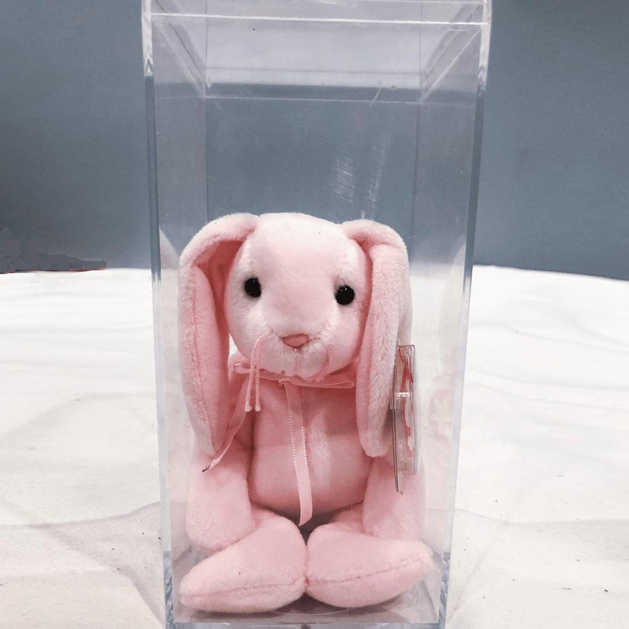 Ty Beanie Babies Hoppity Rabbit - Pink RARE.... - Depop