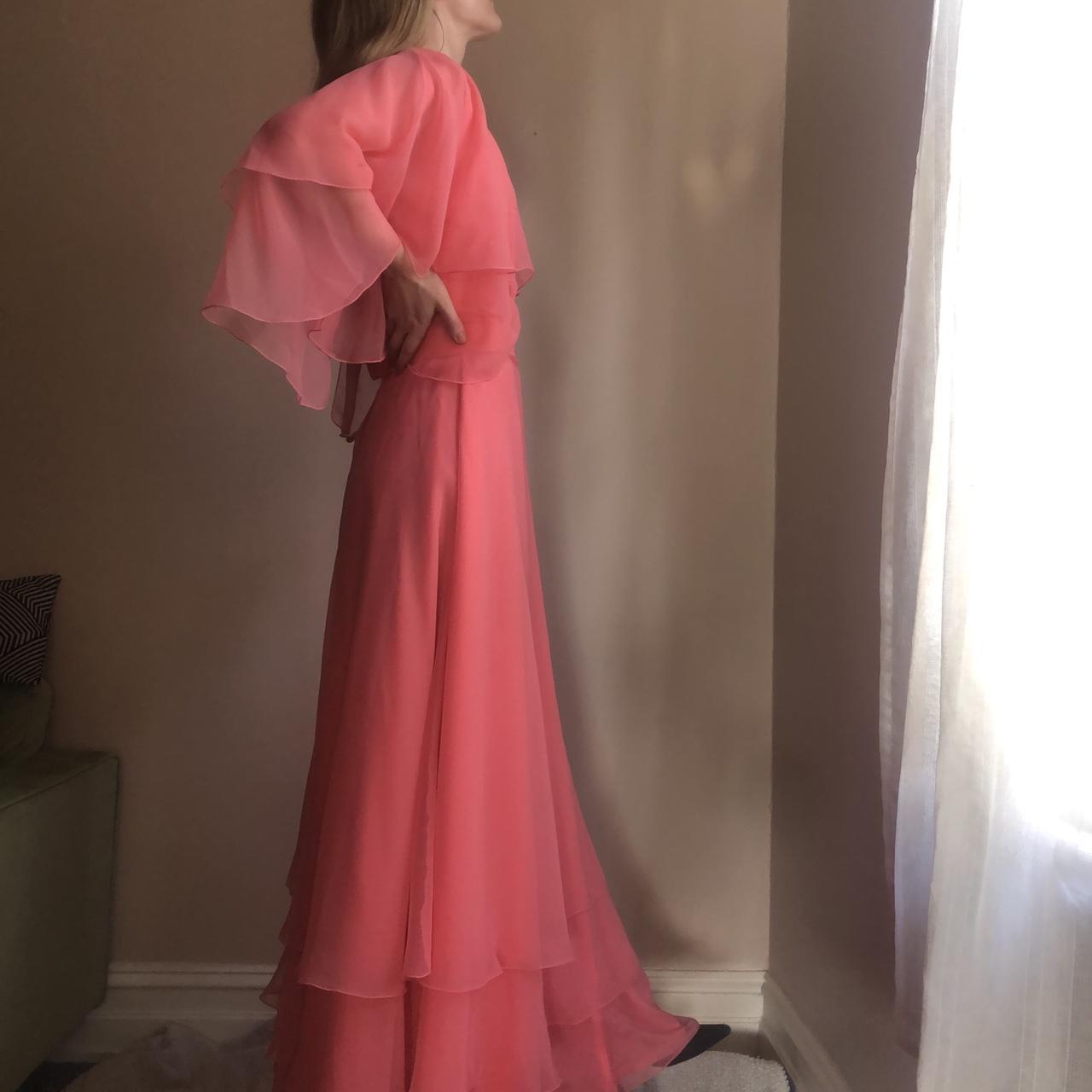 Breathtaking true vintage 70s tiered formal dress... - Depop