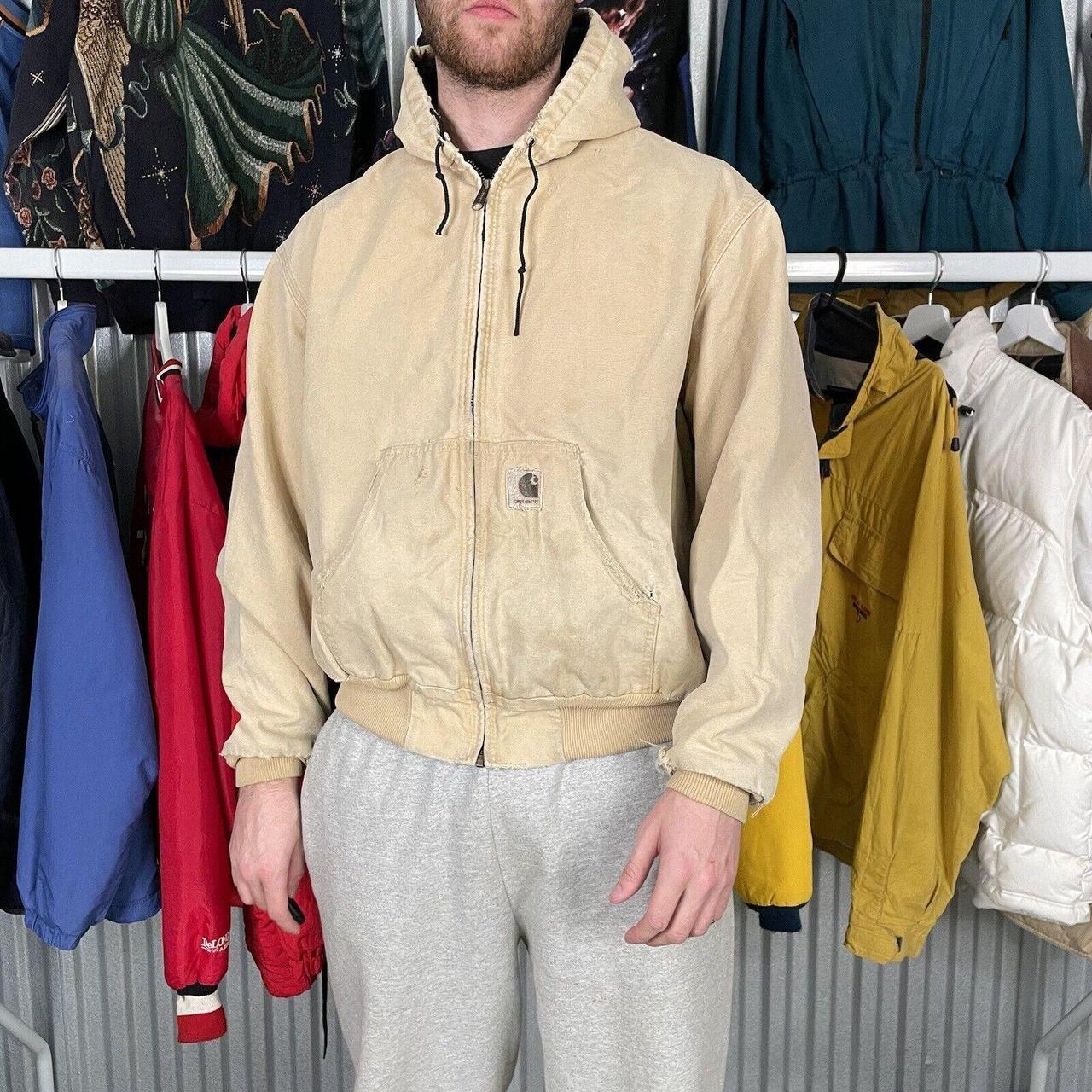 Carhartt Men's Cream Jacket | Depop