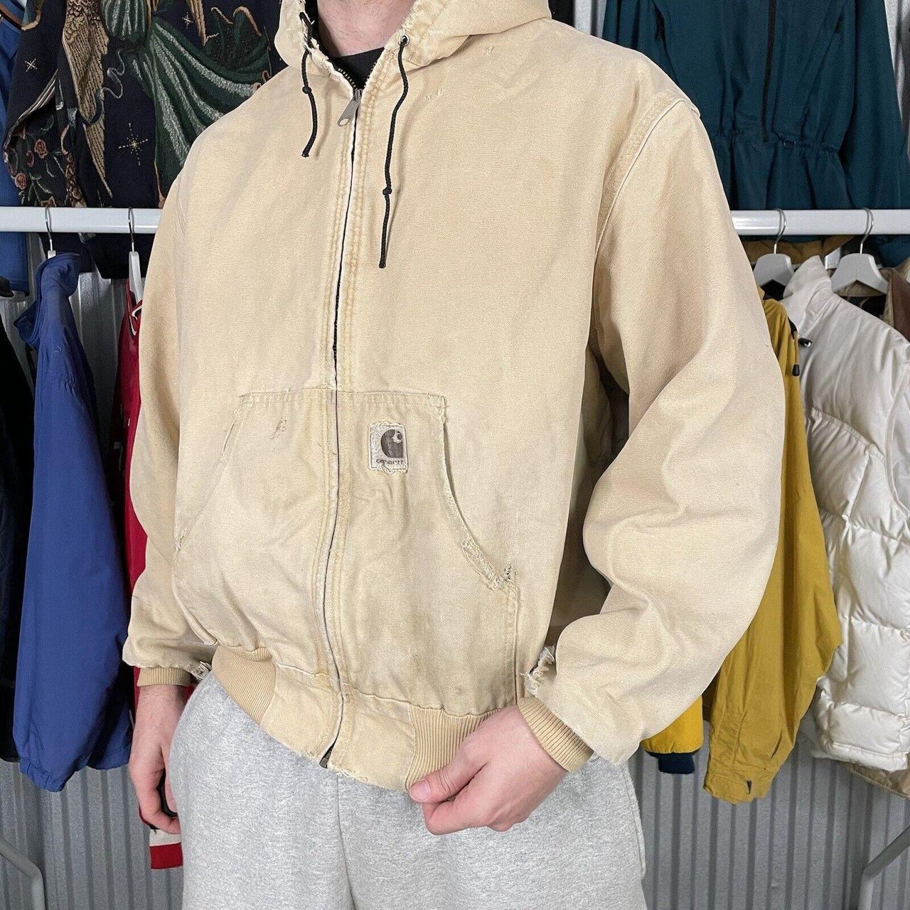 Carhartt Men's Cream Jacket | Depop