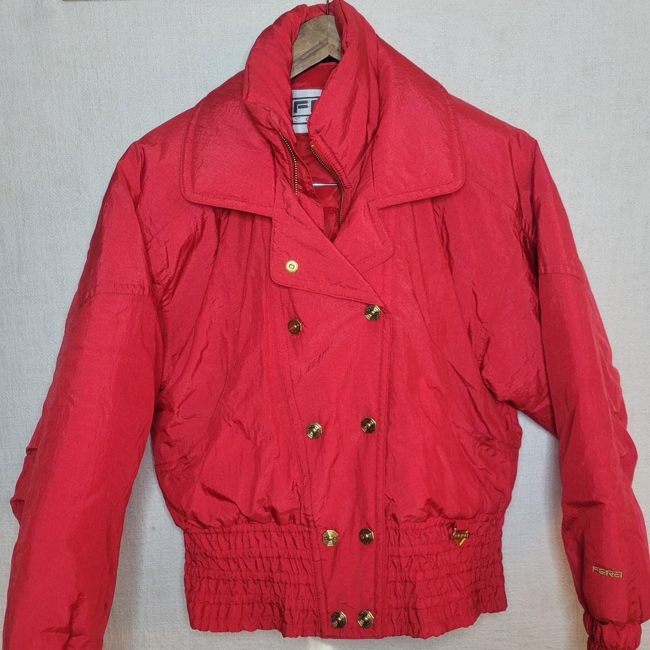 Vintage Fera Skiwear Red Jacket - Size M ️Red full... - Depop