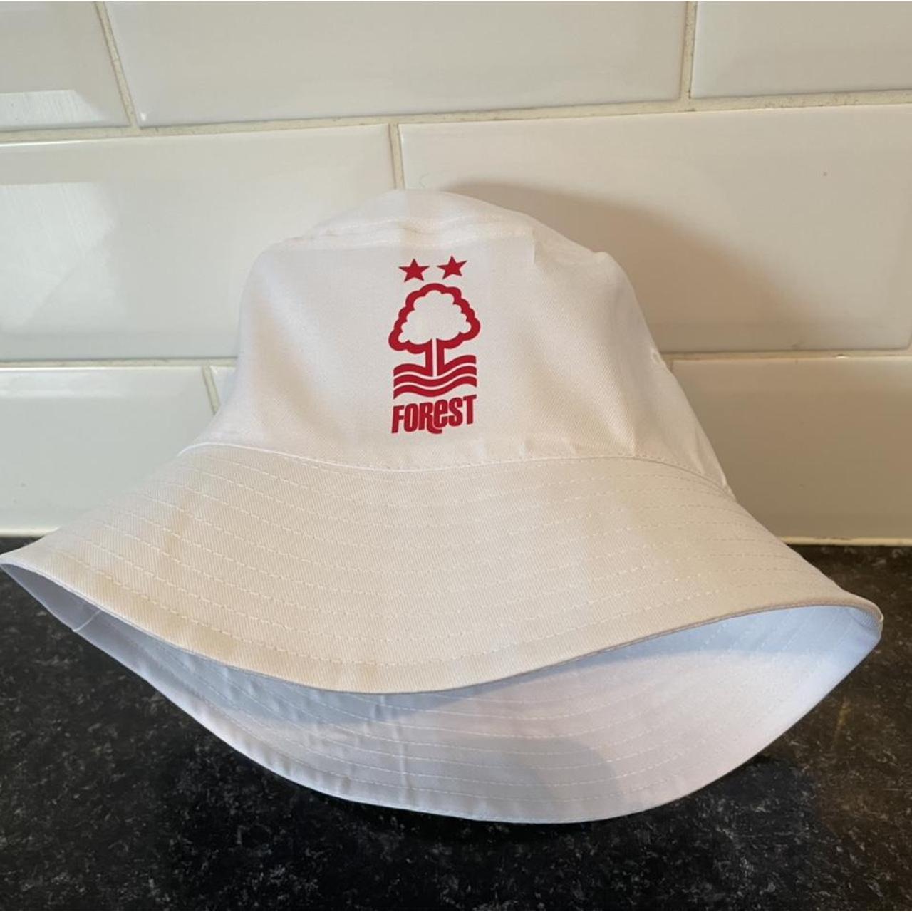 White Nottingham Forest bucket hat. Adult... - Depop