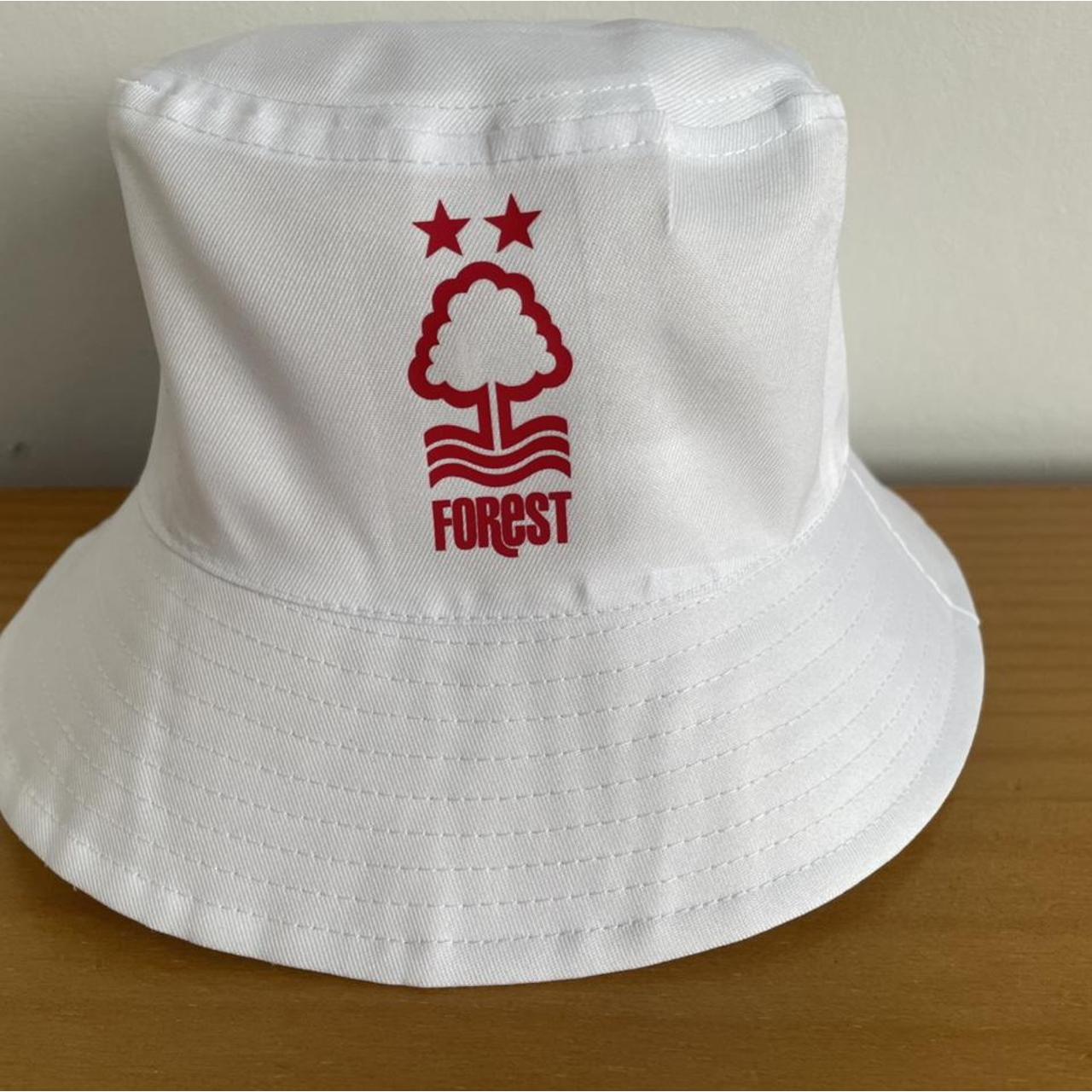 White Nottingham Forest bucket hat. Adult... - Depop