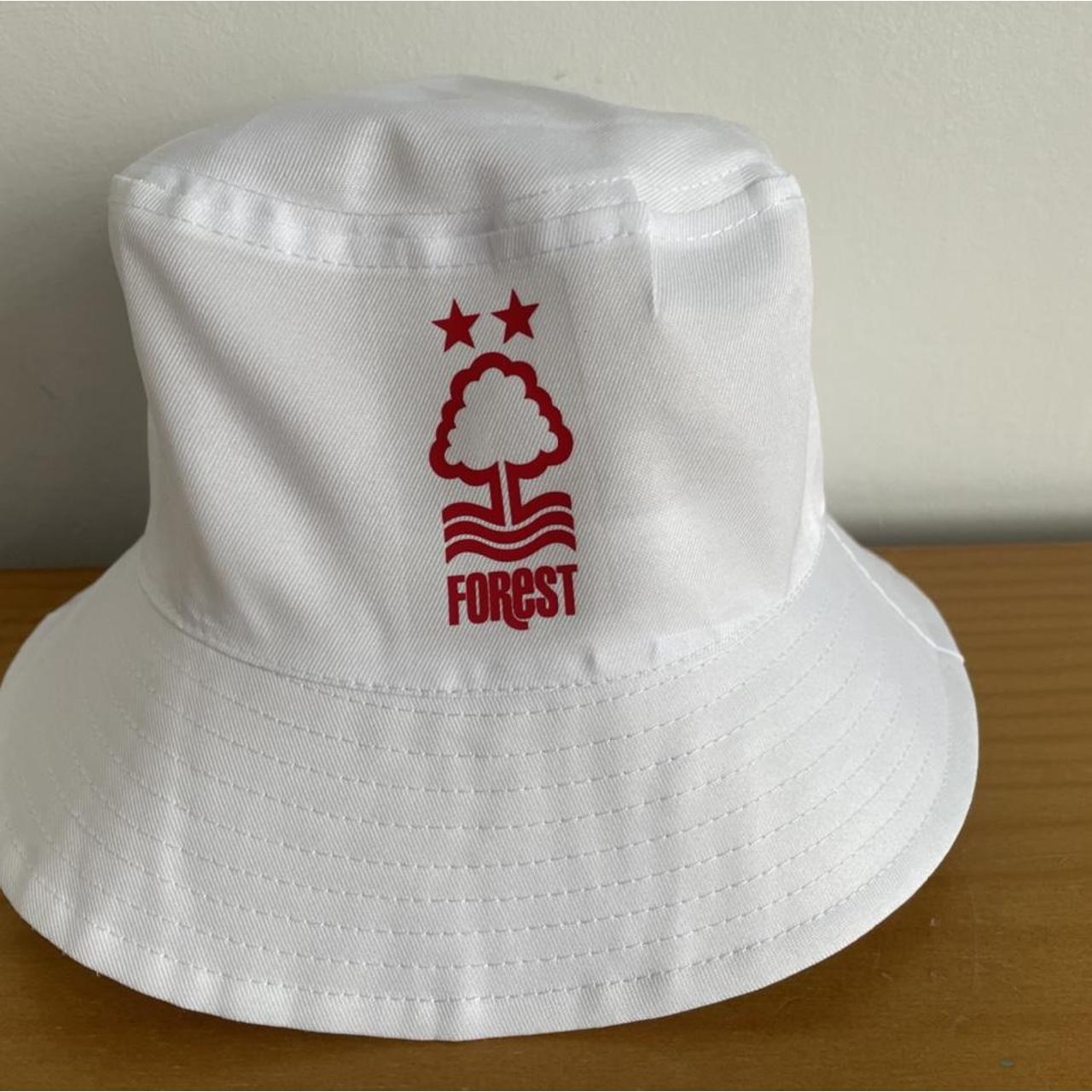 White Nottingham Forest bucket hat. Adult... - Depop