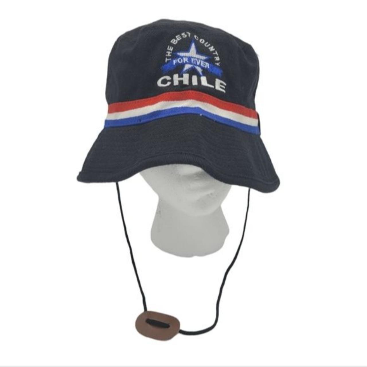 Chile Bucket Hat black with strap Photos are the... - Depop