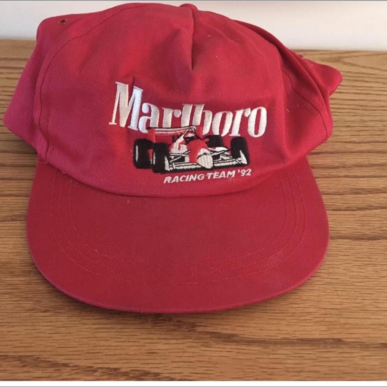 Vintage 1992 Marlboro Racing Team Hat adjustable... - Depop