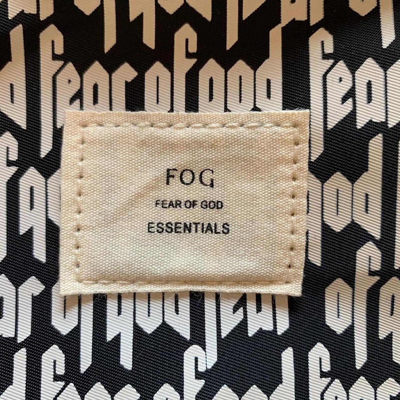 FOG Fear of God All over print backpack White / black - Depop