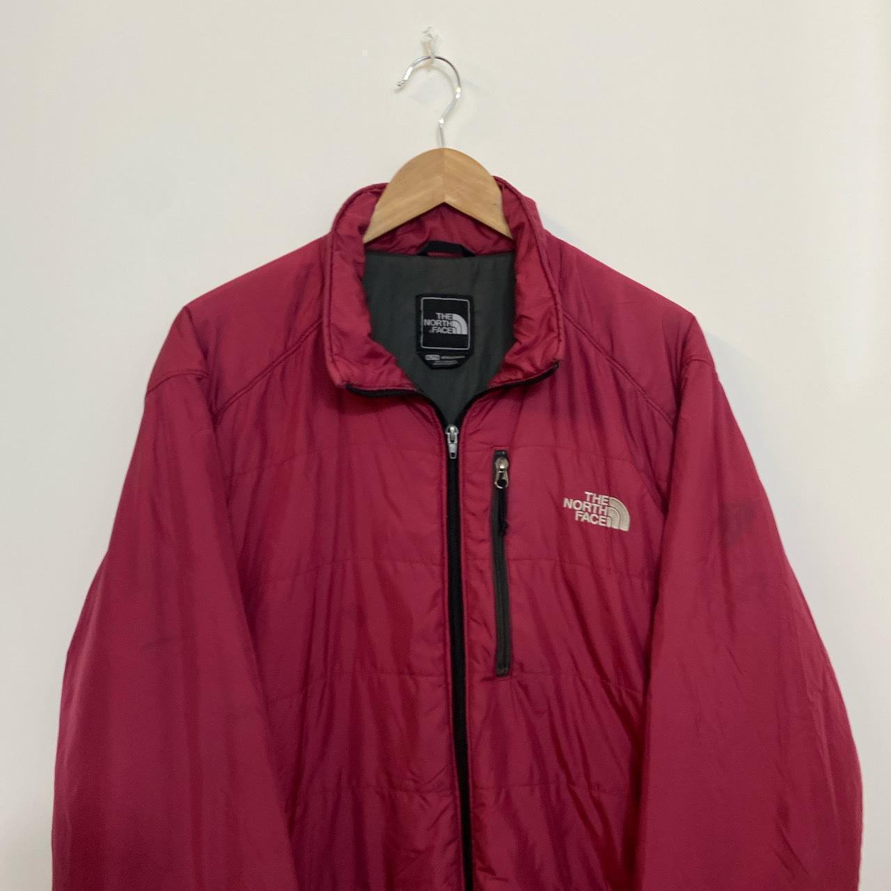 The North Face Red Lightweight Insulated Padded Coat... - Depop
