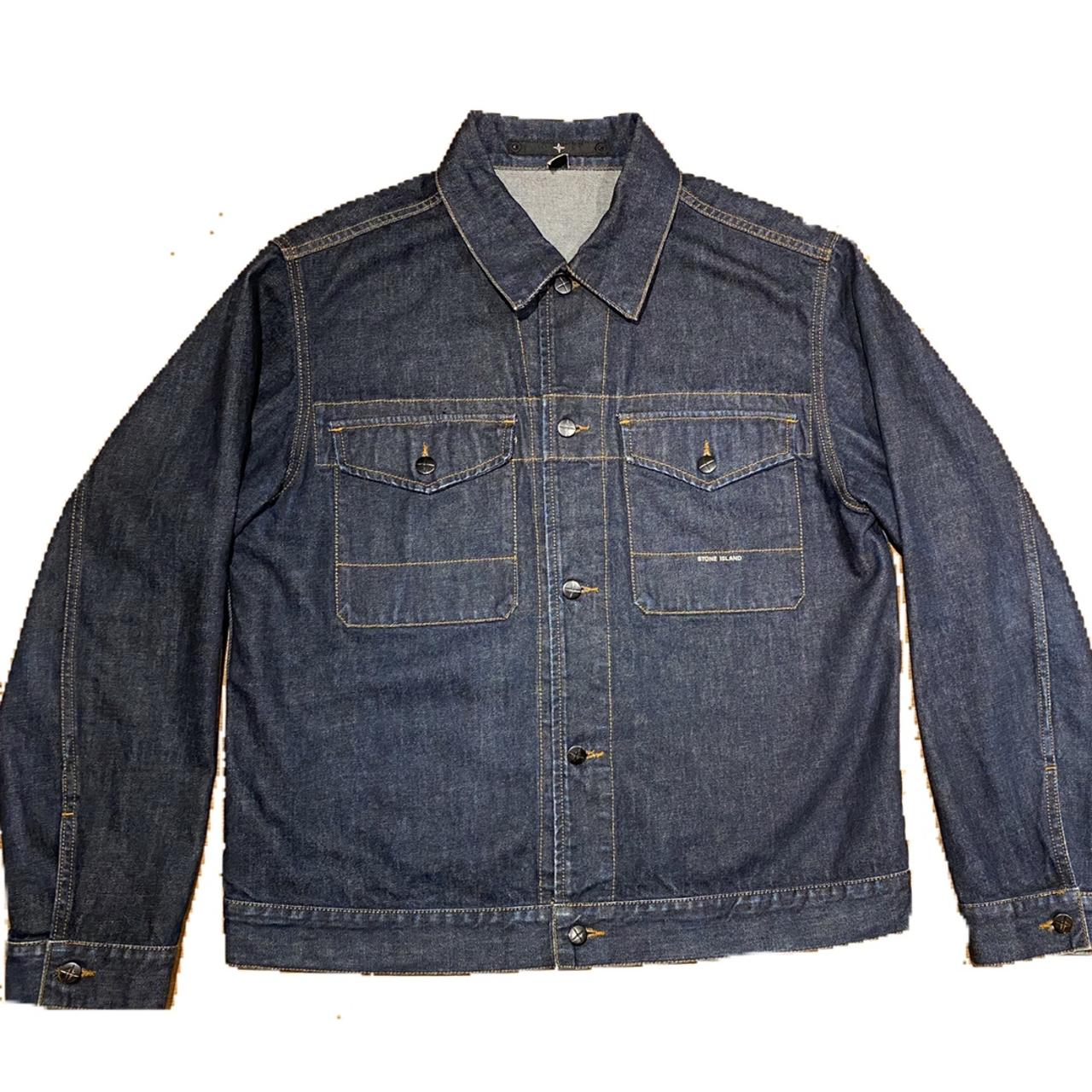 Stone Island Vintage Denim Jacket. Size XL, but fits... - Depop