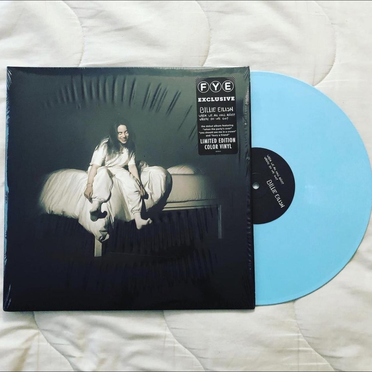 Billie Eilish FYE exclusive blue teal vinyl /1500.... - Depop
