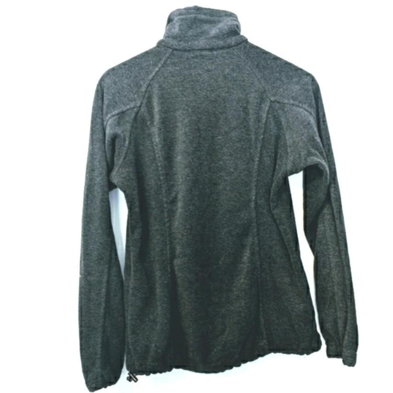 Columbia Fleece Jacket • dark gray • elastic... - Depop
