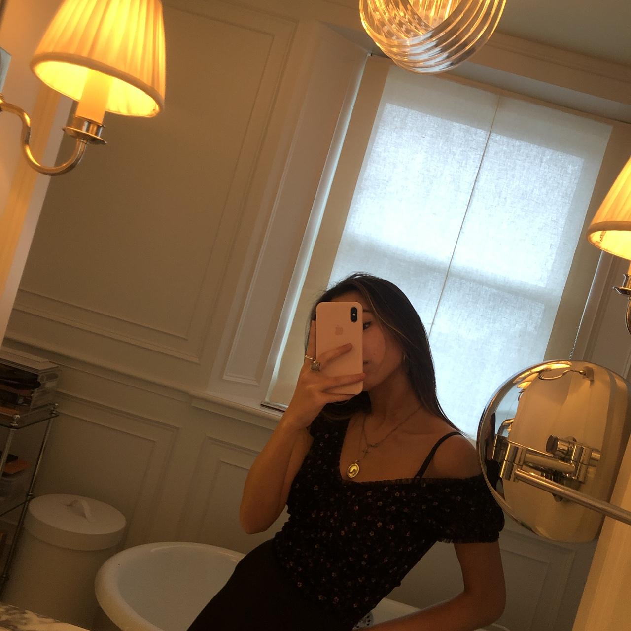 Vintage River Island Mesh Flower Printed Top Sizes Depop