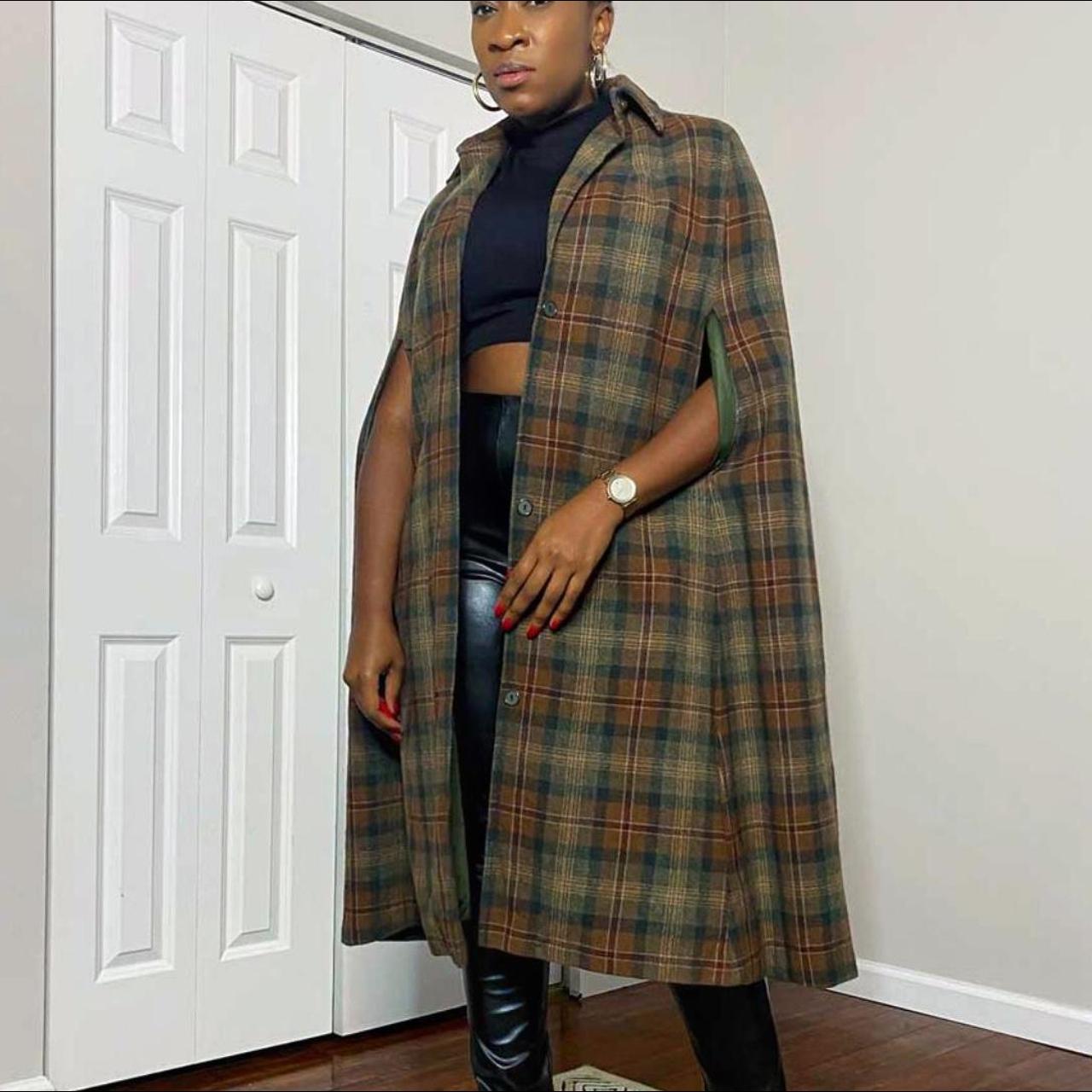Title: Vintage Plaid Cape Description: Vintage... - Depop