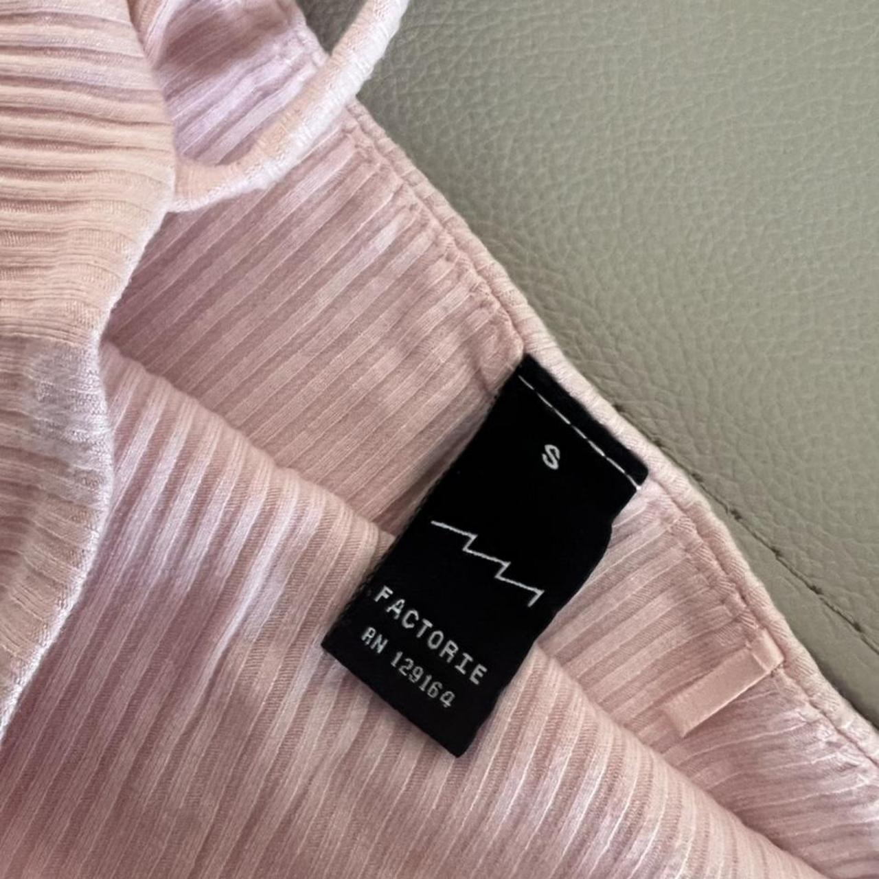 Factorie Ribbed Baby Pink Crop Top Perfect Condition... - Depop