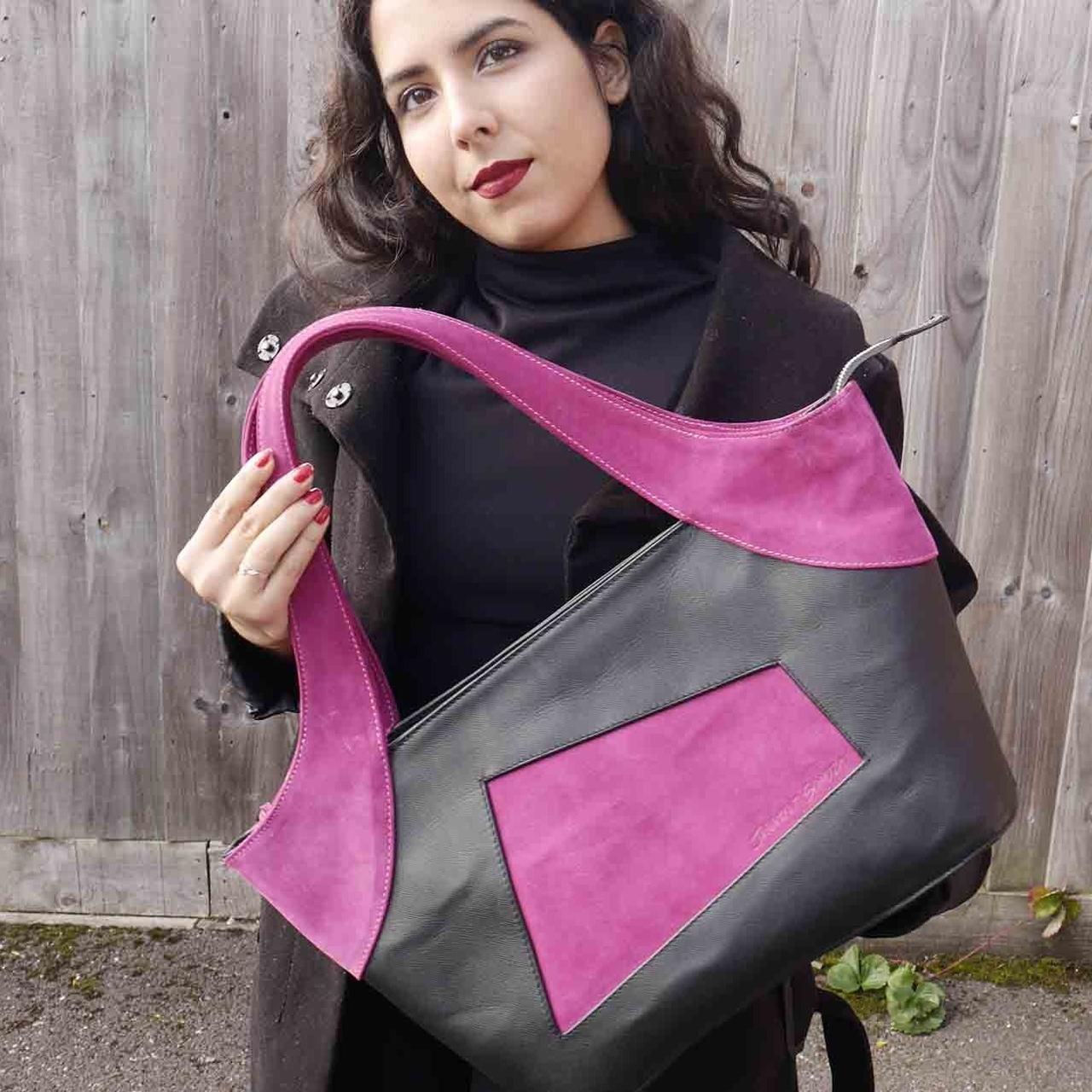 "Pagoda" Fuchsia Bucket bag is made with a high... - Depop