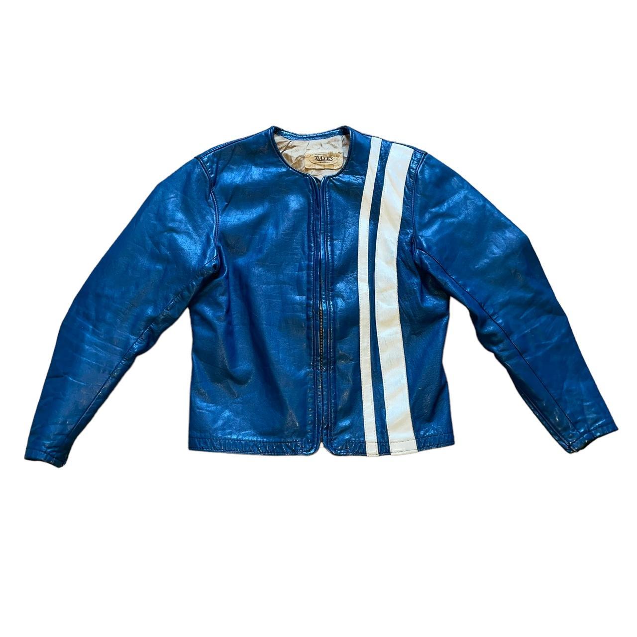 Vintage 60s Leather Racing Jacket Mens Medium... - Depop