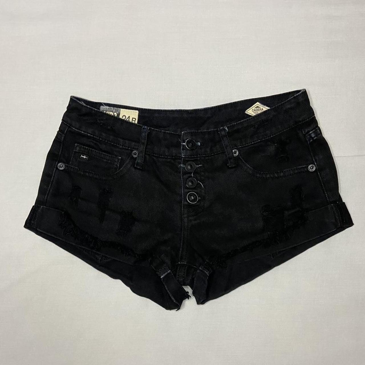 Grunge denim ripped shorts ⛓ Size: 24r/xs Waist:... - Depop