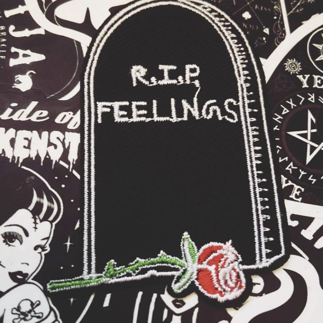 RIP feelings iron on/embroidery patches. Free... - Depop