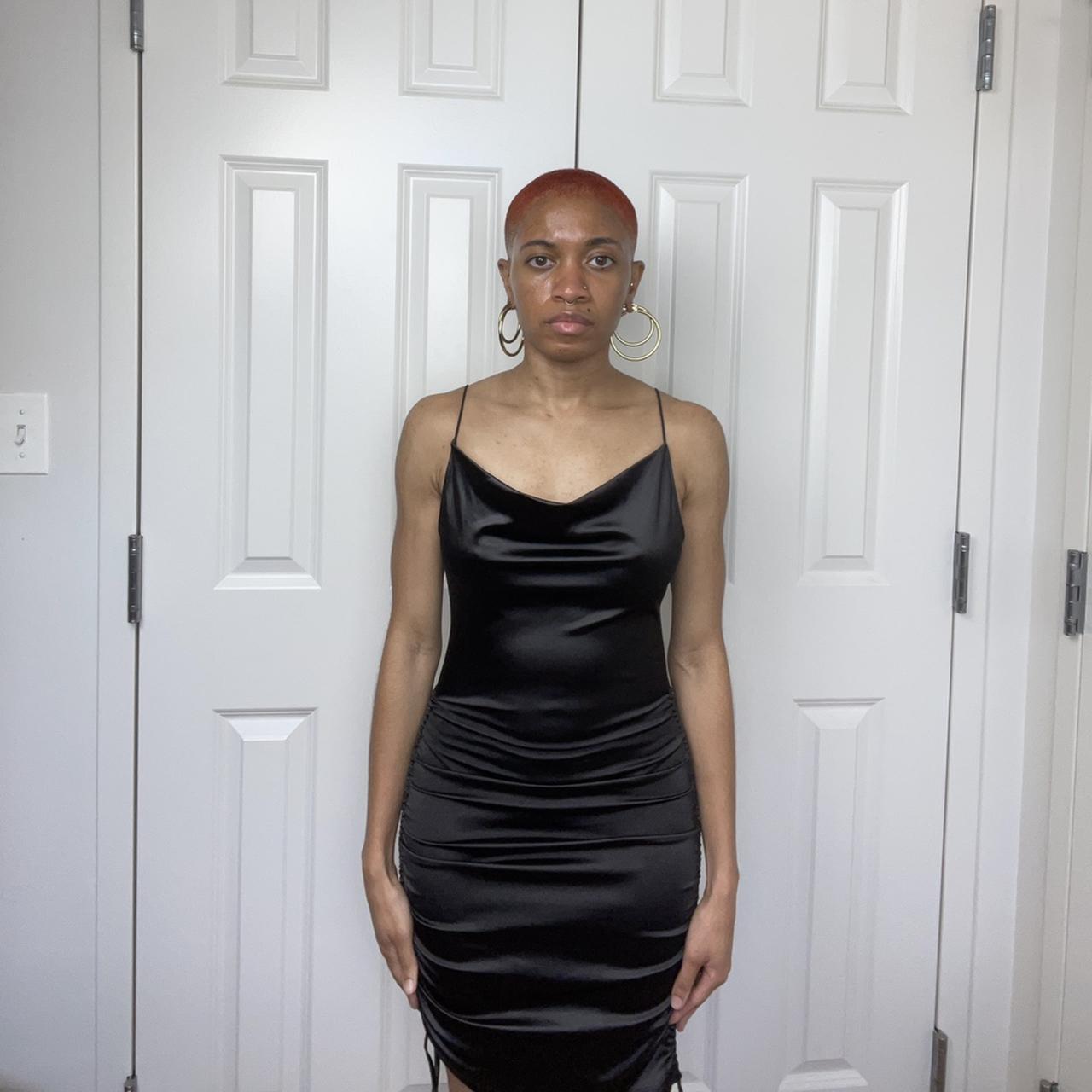 Bodycon cow neck satin dress. #dress #bodycon... - Depop