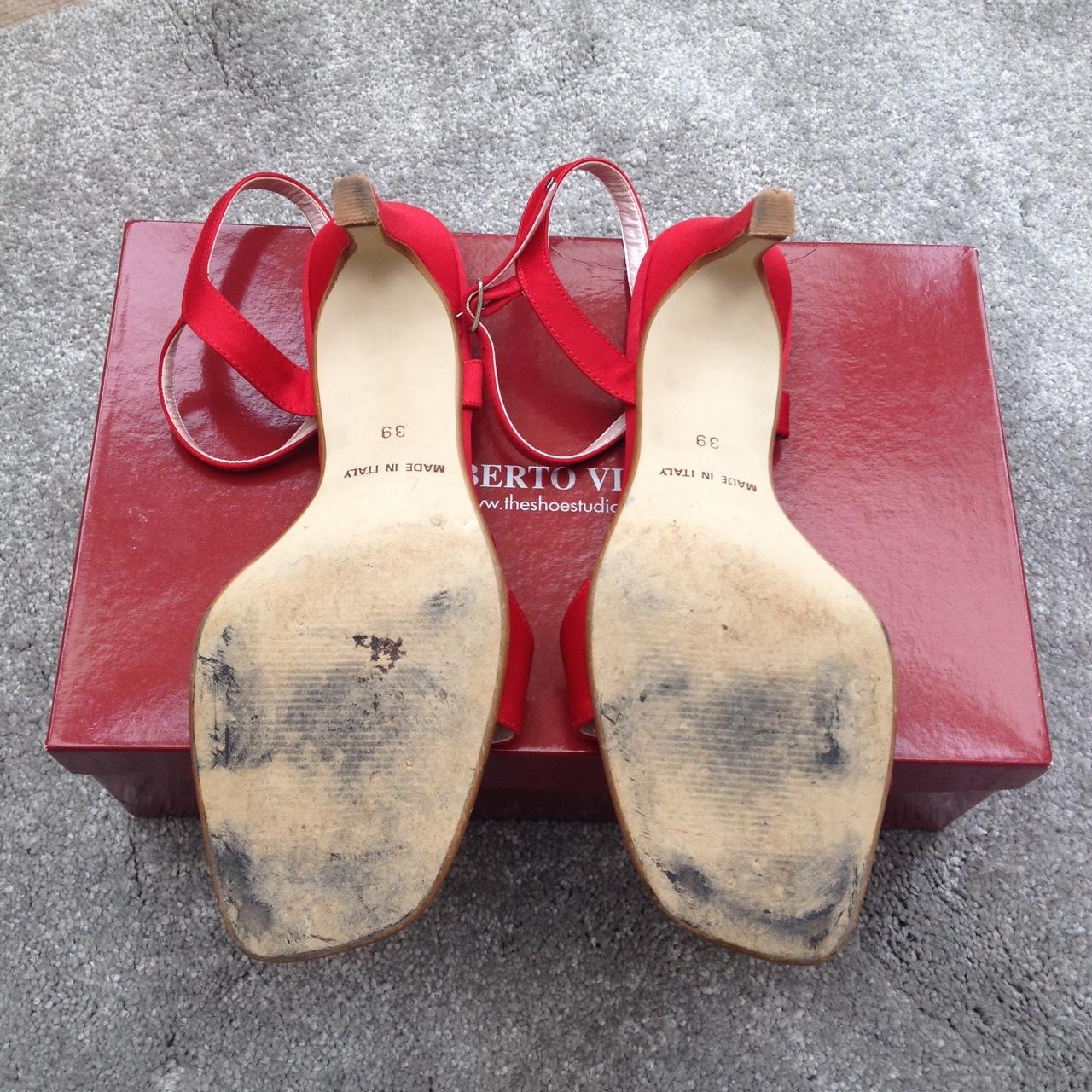 Roberto Vianni red shoes size 6. Only worn once to... - Depop