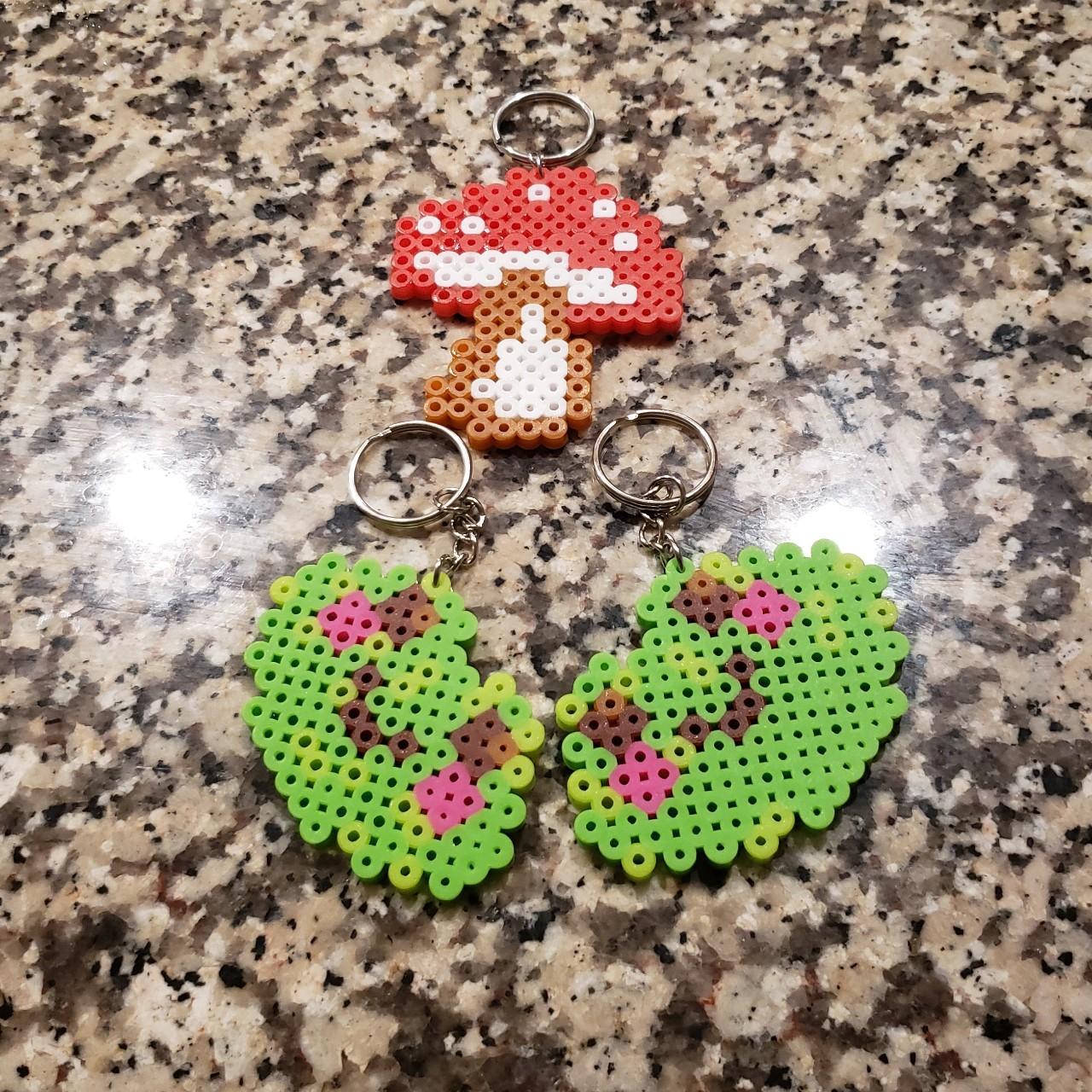 Handmade Pixel art keychain! CUTE FROGGY FACE... - Depop
