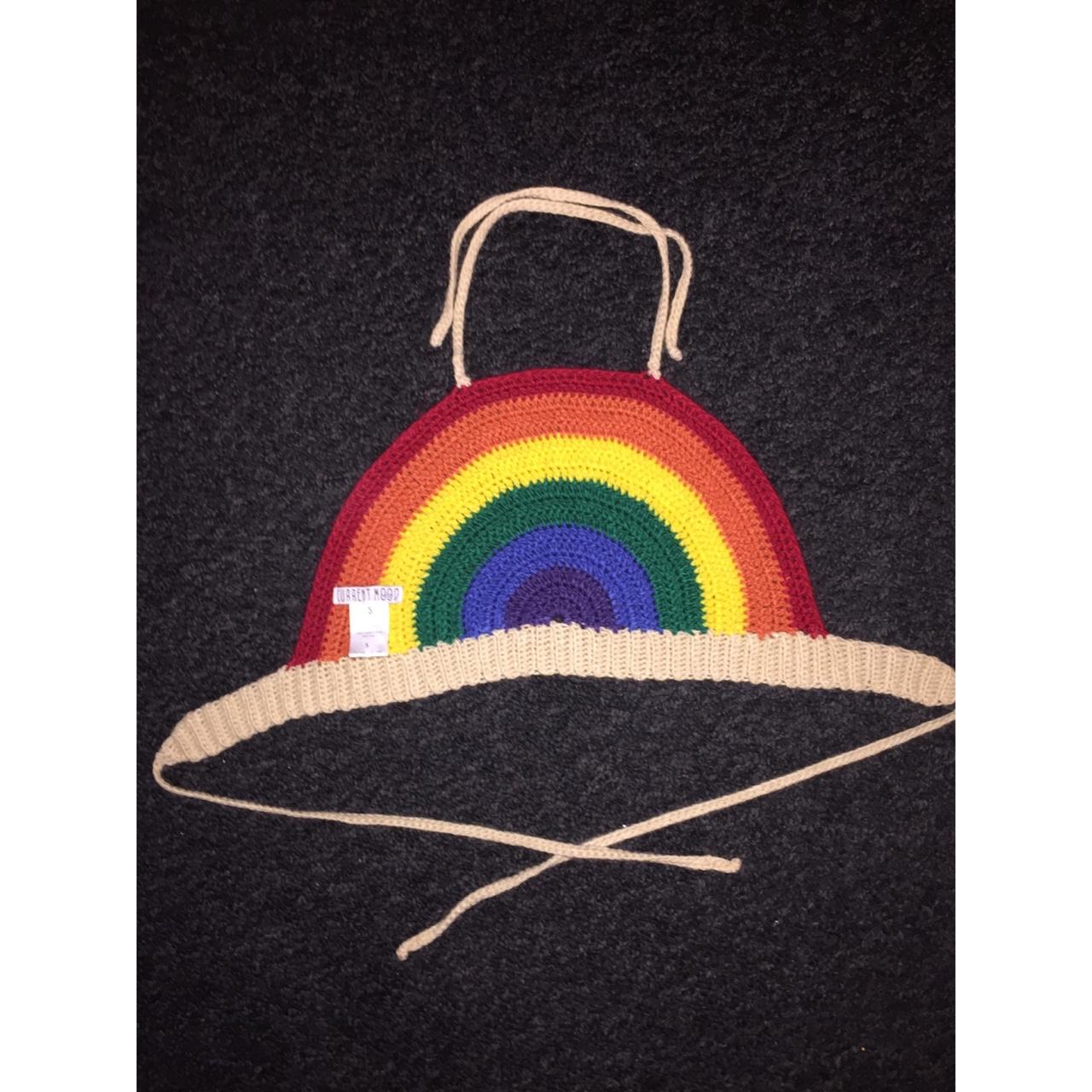 Dolls Kill rainbow crop top - Amazing condition -... - Depop