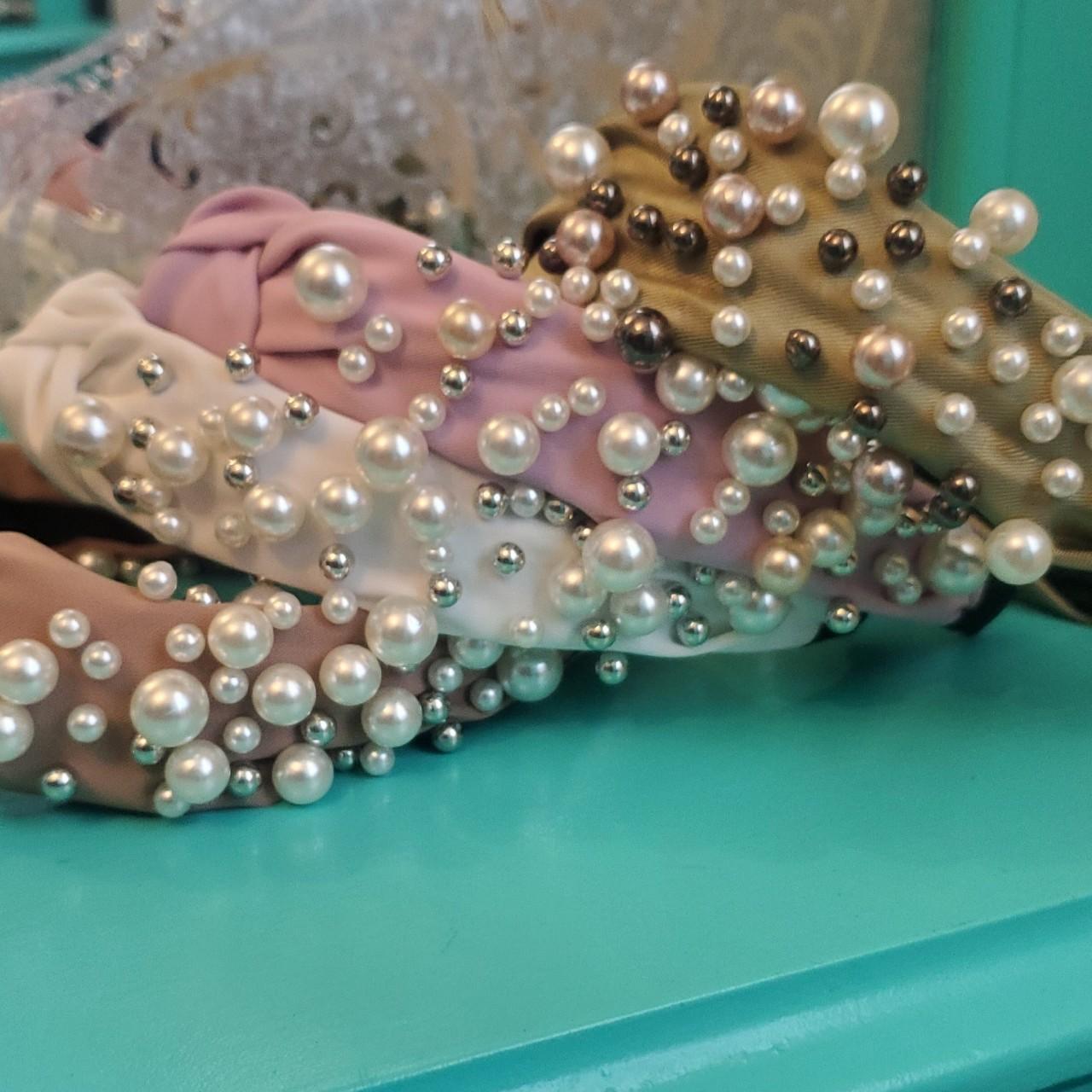 Set of 4 headbands New Pearl boutique style... - Depop