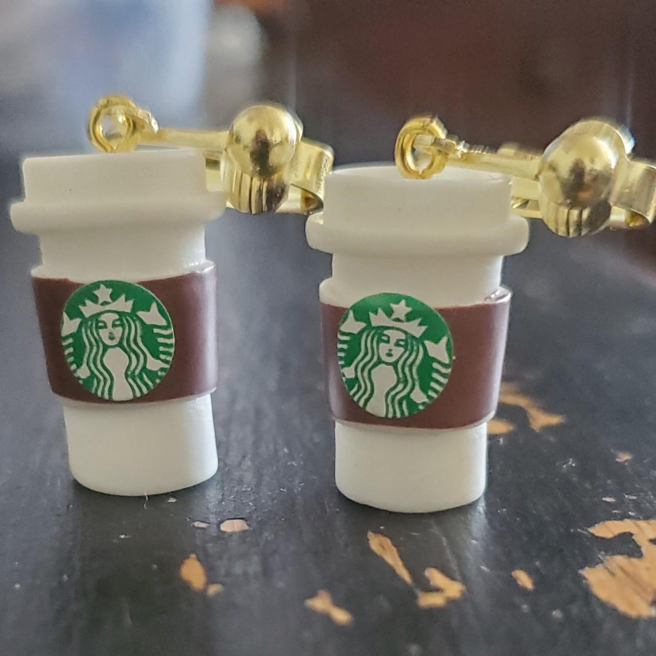 Clip On Earrings Starbucks NEW Super cute handmade... - Depop