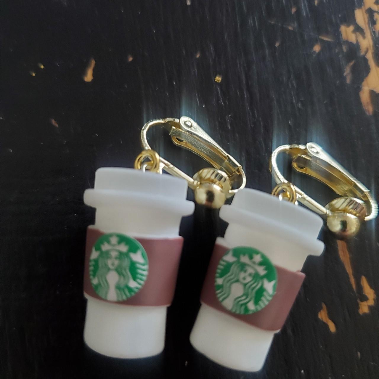 Clip On Earrings Starbucks NEW Super cute handmade... - Depop