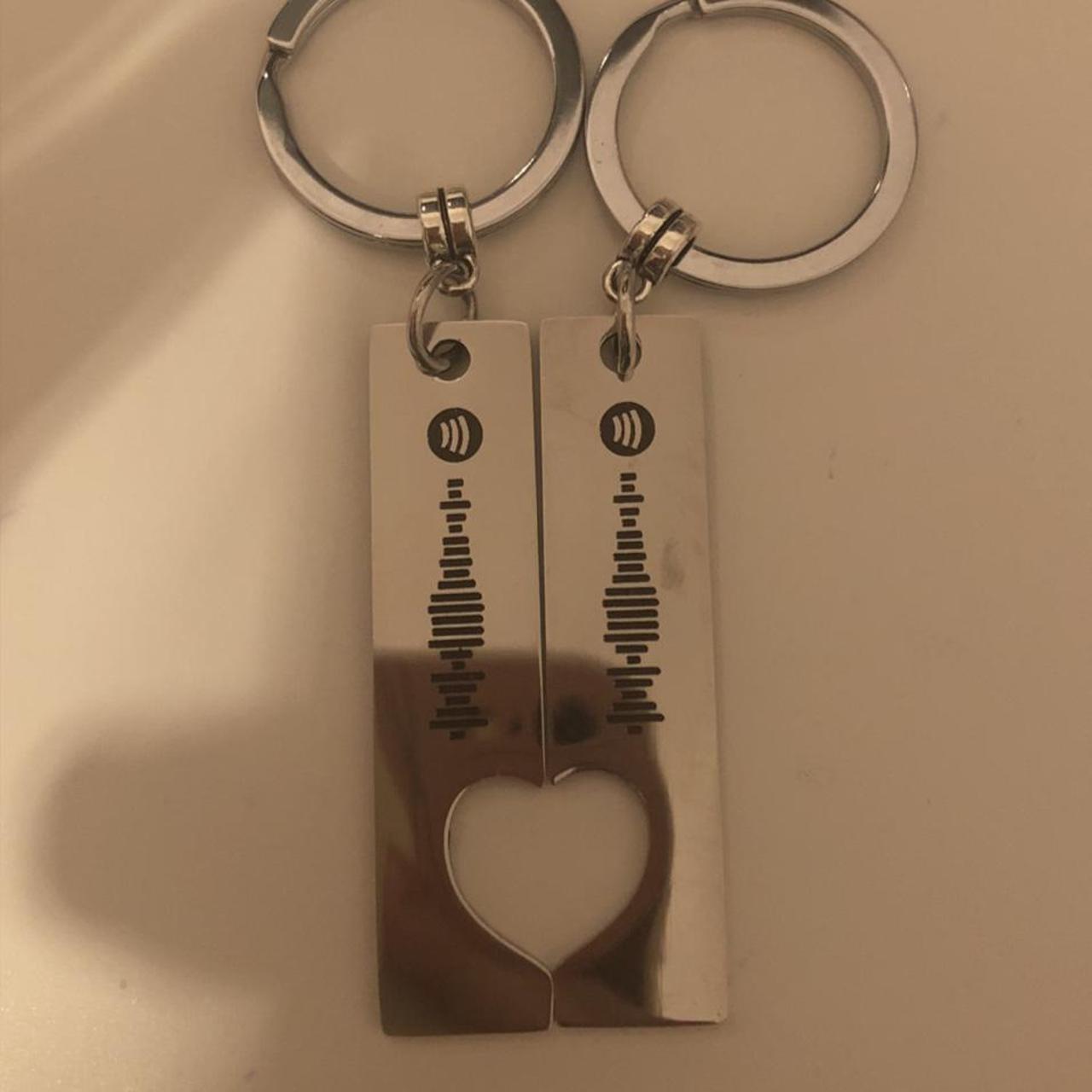 Two Spotify heart key rings Brand new cute for... - Depop