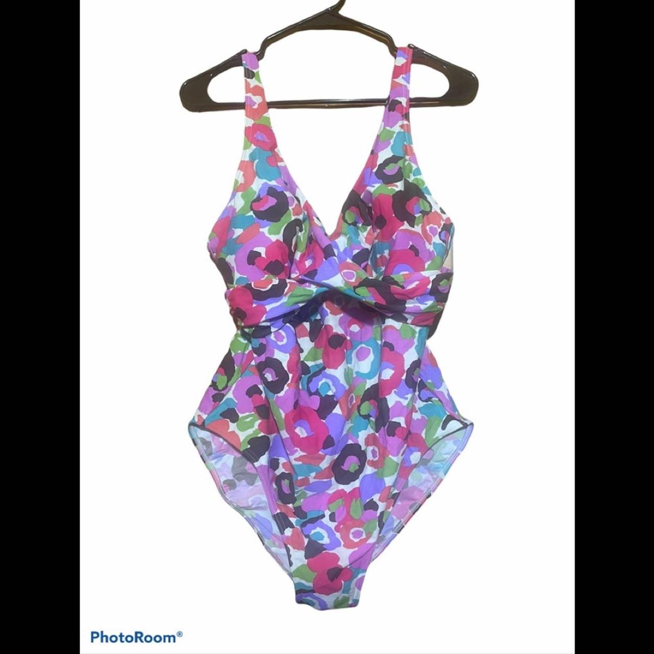Boden Multi Color One Piece Swimsuit Size 14 Padded Depop