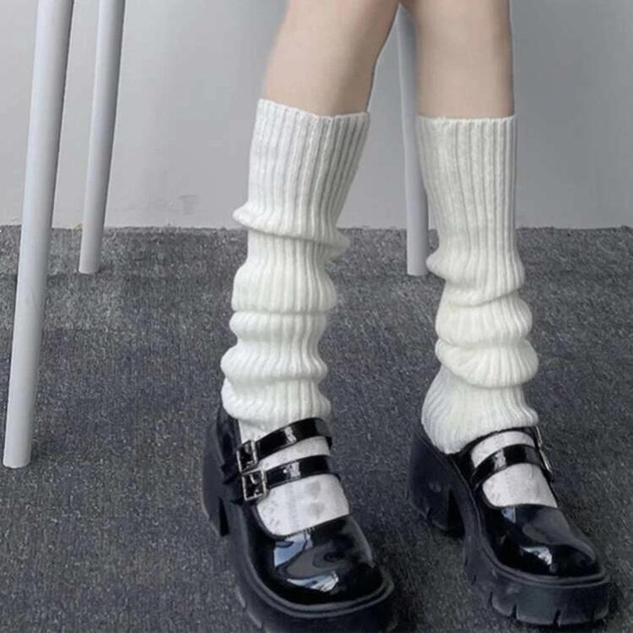 White Leg Warmers 🤍🤍 - one size adult leg warmers:... - Depop
