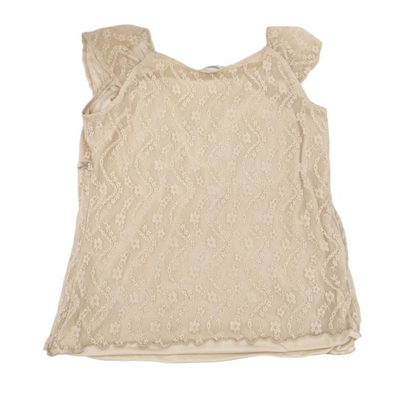 Vintage Y2k Fashion Bug Lace Sequin Detail V Neck Depop