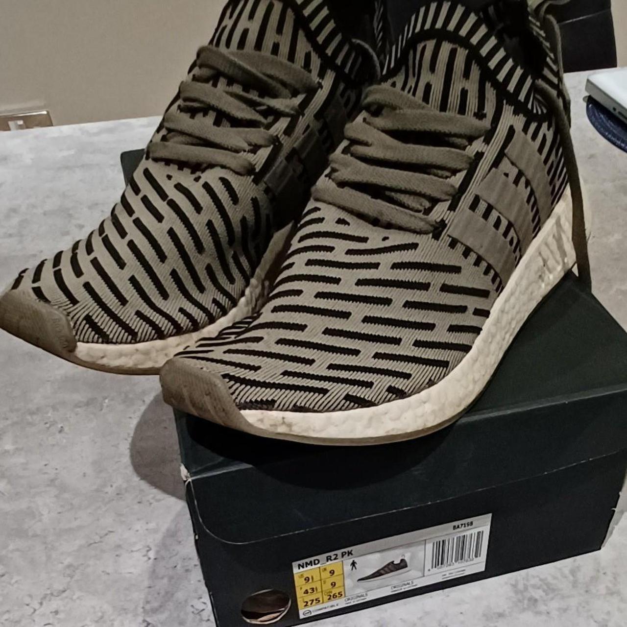 Adidas NMD R2 Prime knit trainers size 9 worn twice - Depop