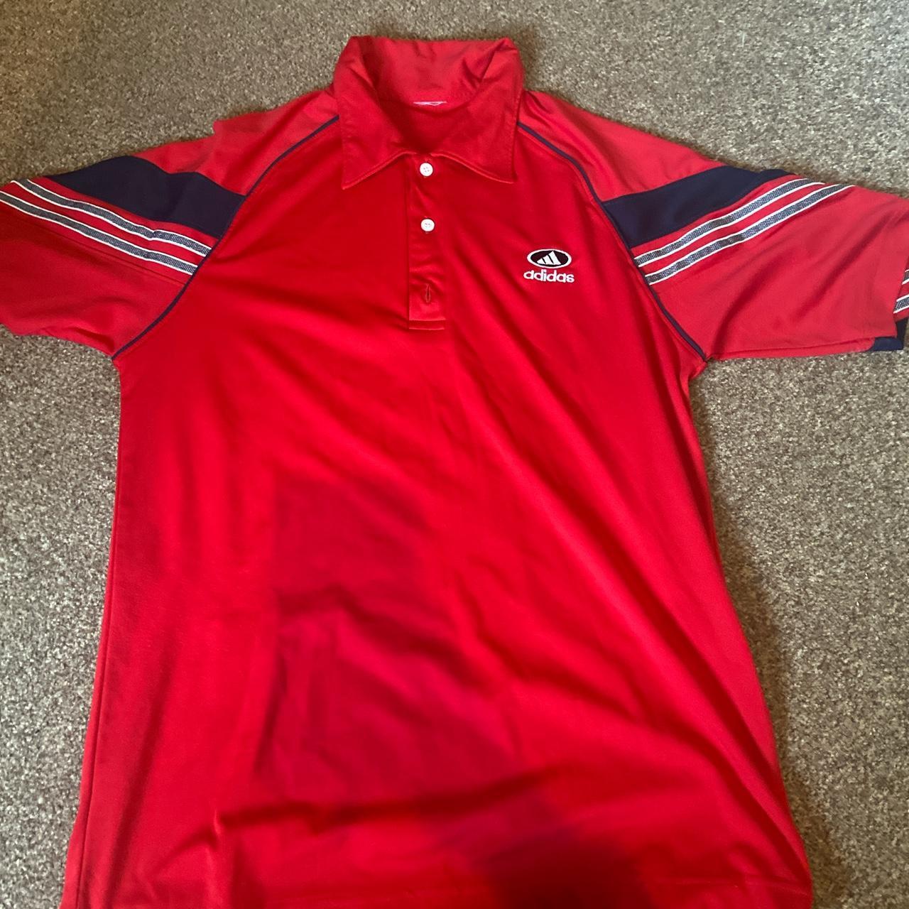 Red adidas golf tee - Depop