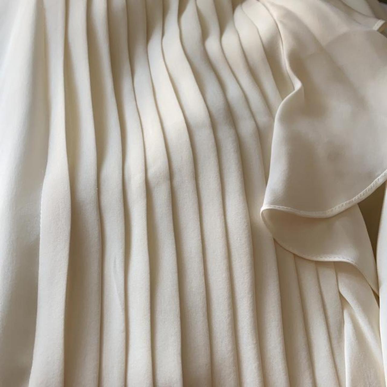 Shirt long sleeve beige silk 100./. New - Depop