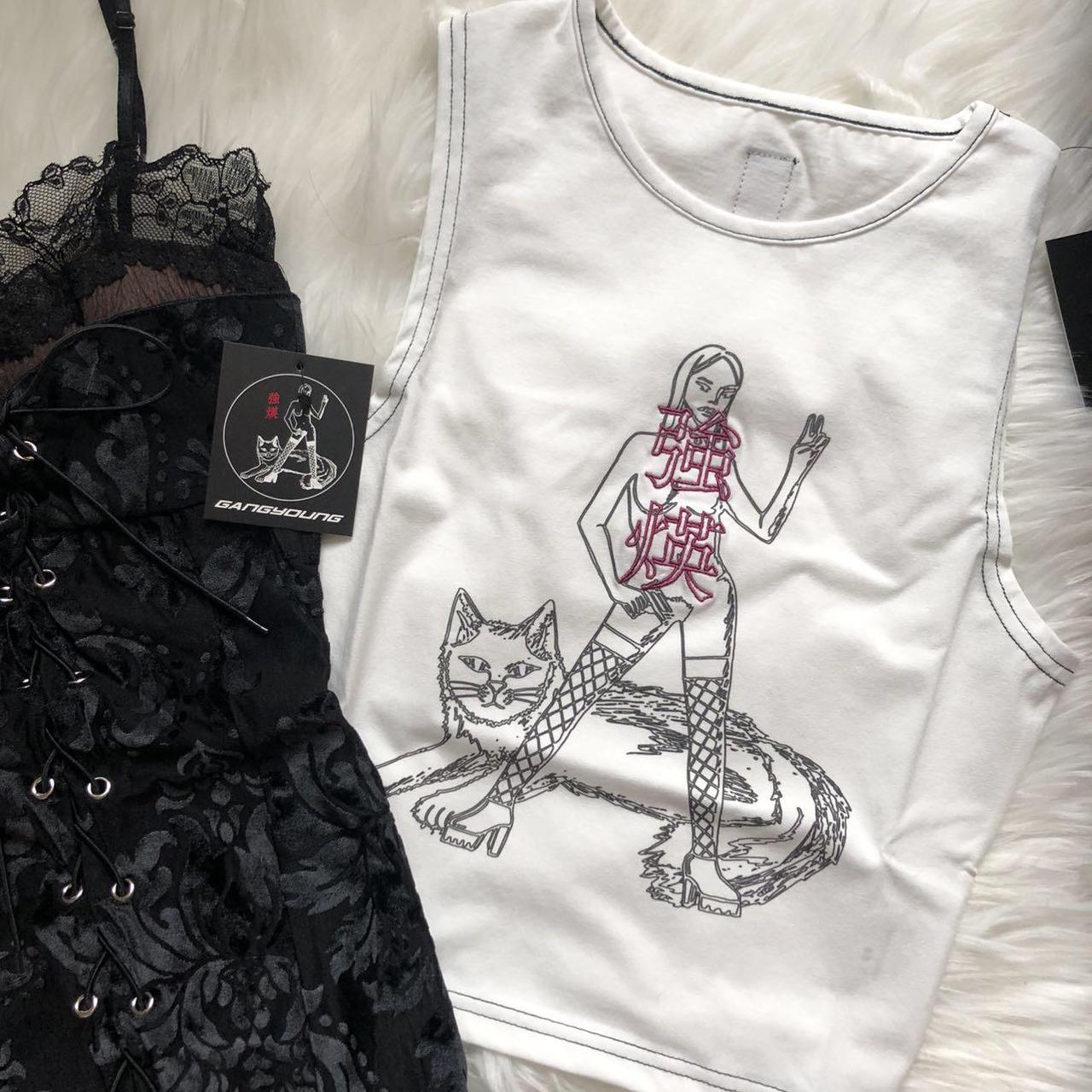 Gangyoung tank. Vest top. White. 22s. Size xs.... - Depop