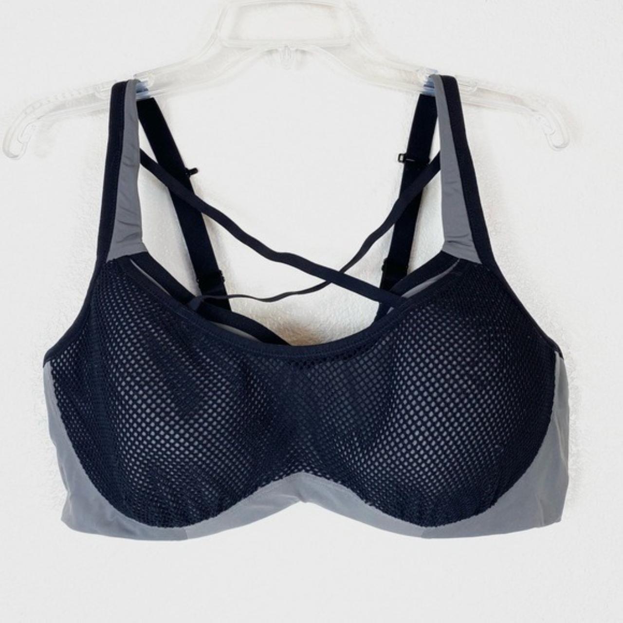 44D Torrid Active Black & Grey Strappy Mesh... - Depop