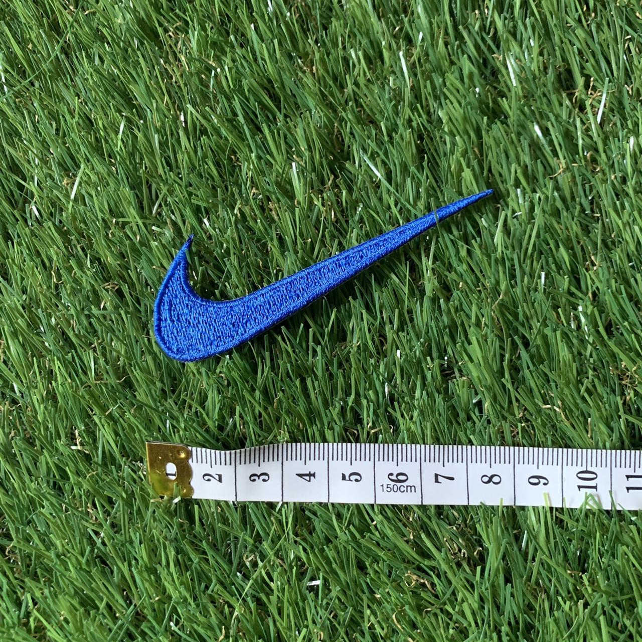 blue nike logo tick / swoosh patch 🦋 see second pic... - Depop