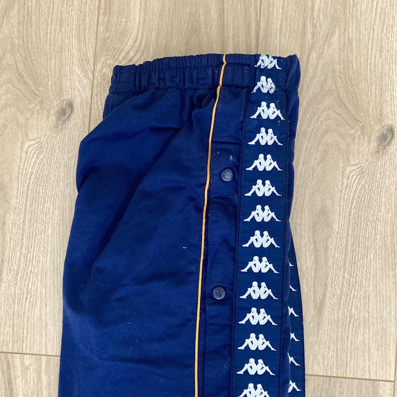 Vintage Kappa tracksuit bottoms, length from top to... - Depop