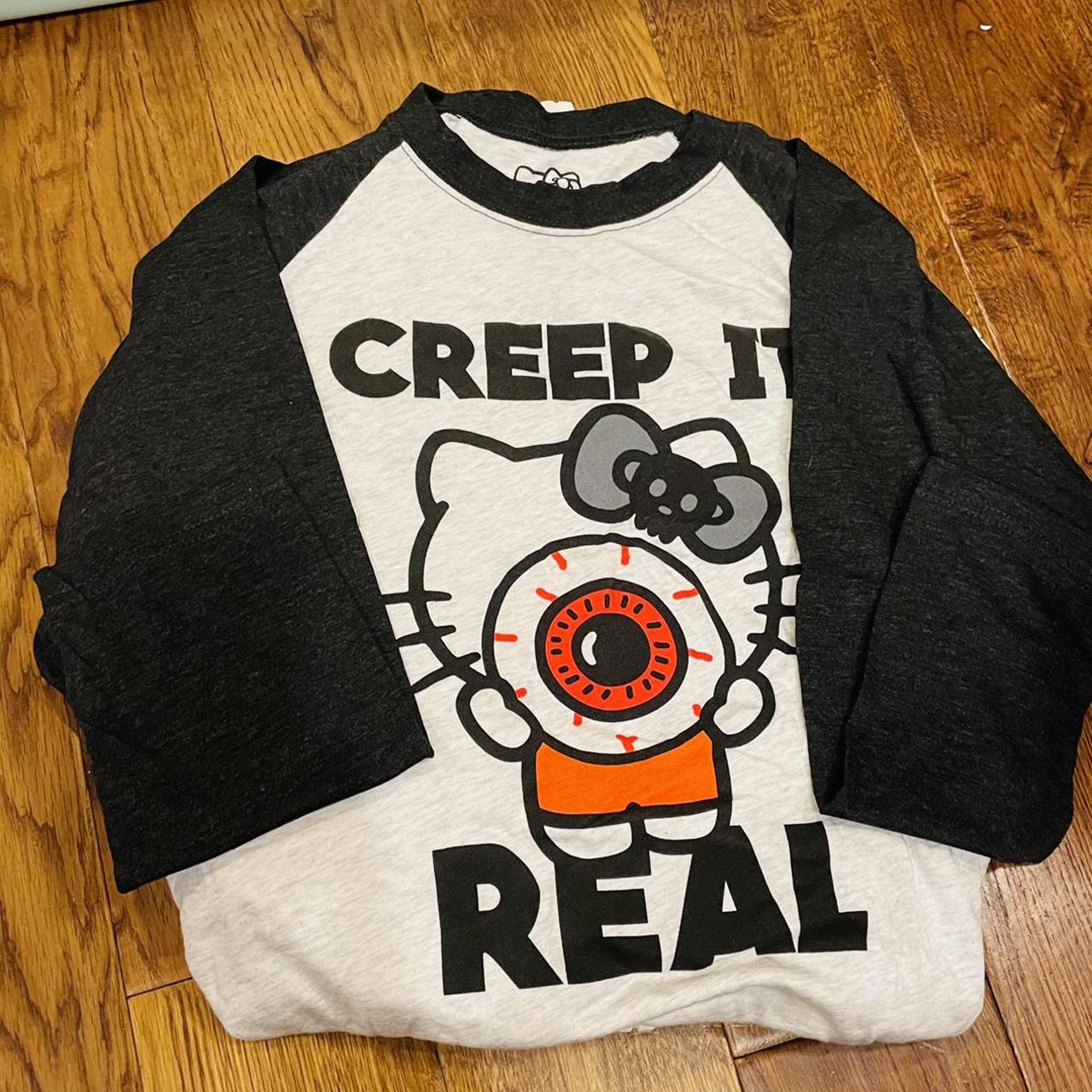 Hello Kitty “Creep it Real” medium T-shirt long sleeve - Depop