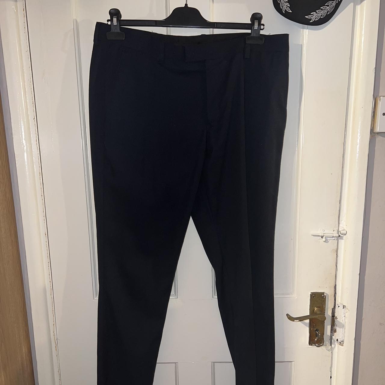 River Island Navy Blue Suit Trousers - Slim... - Depop River Island Navy Blue Suit Trousers - Slim... - Depop