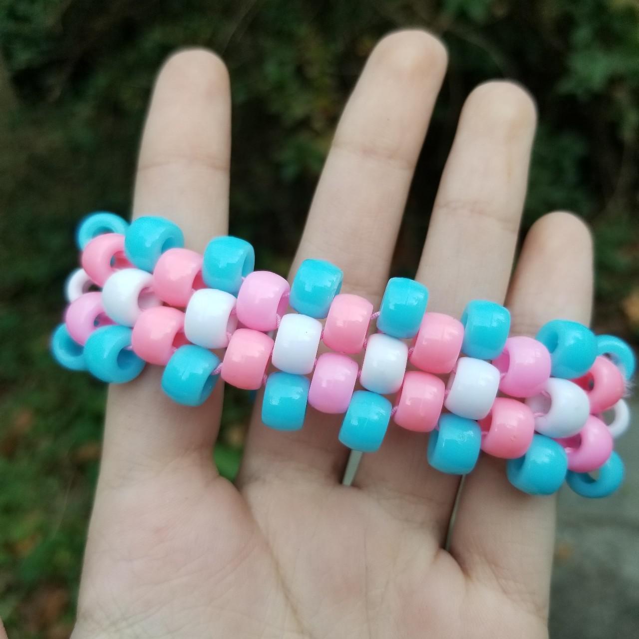 Trans pattern kandi cuff ~~~~~~~~~ Happy pride! This... | Depop
