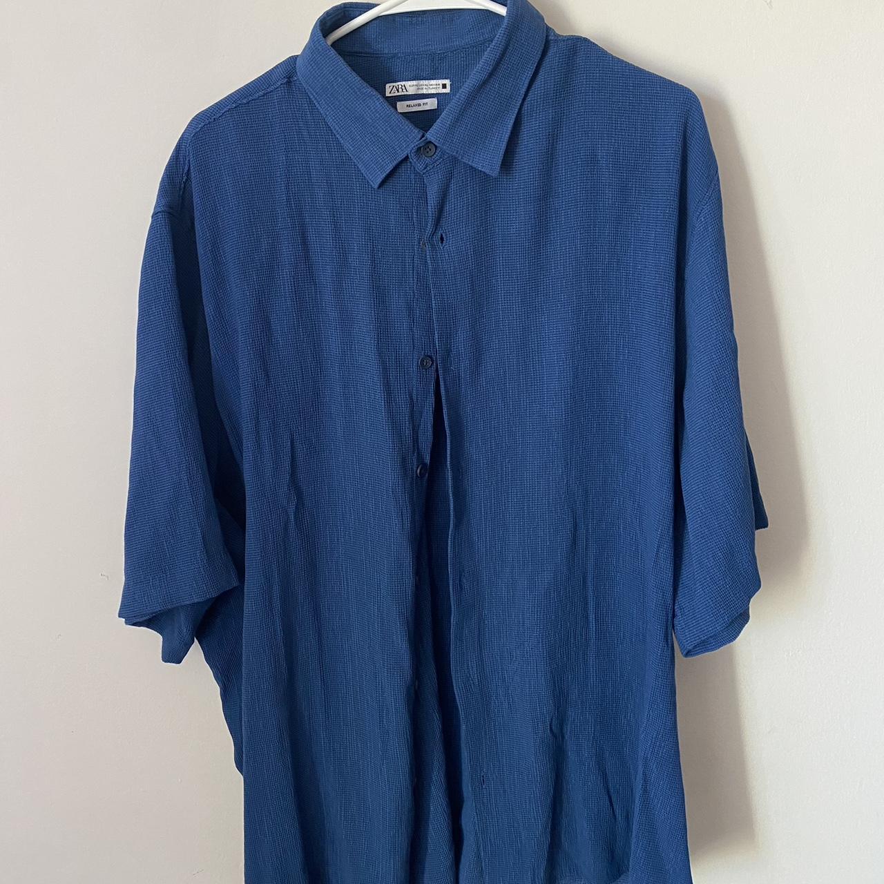 Zara relaxed fit body button up shirt. Sleeves are... - Depop