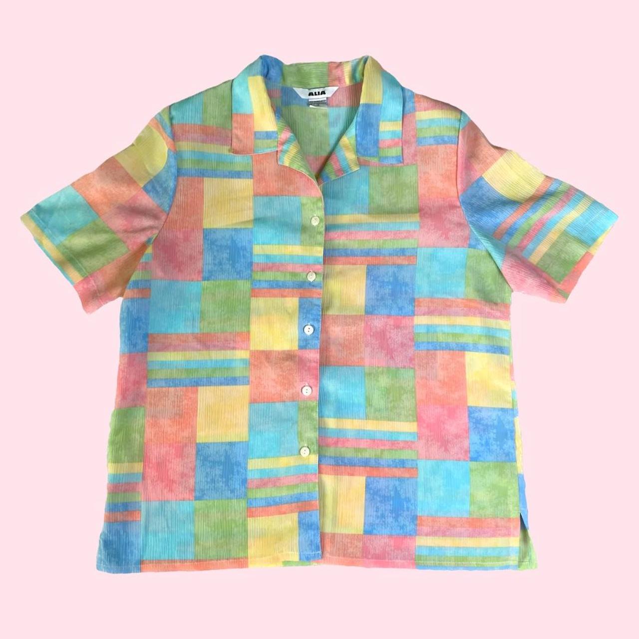 Patchwork Square Button Up / Down | Includes... - Depop