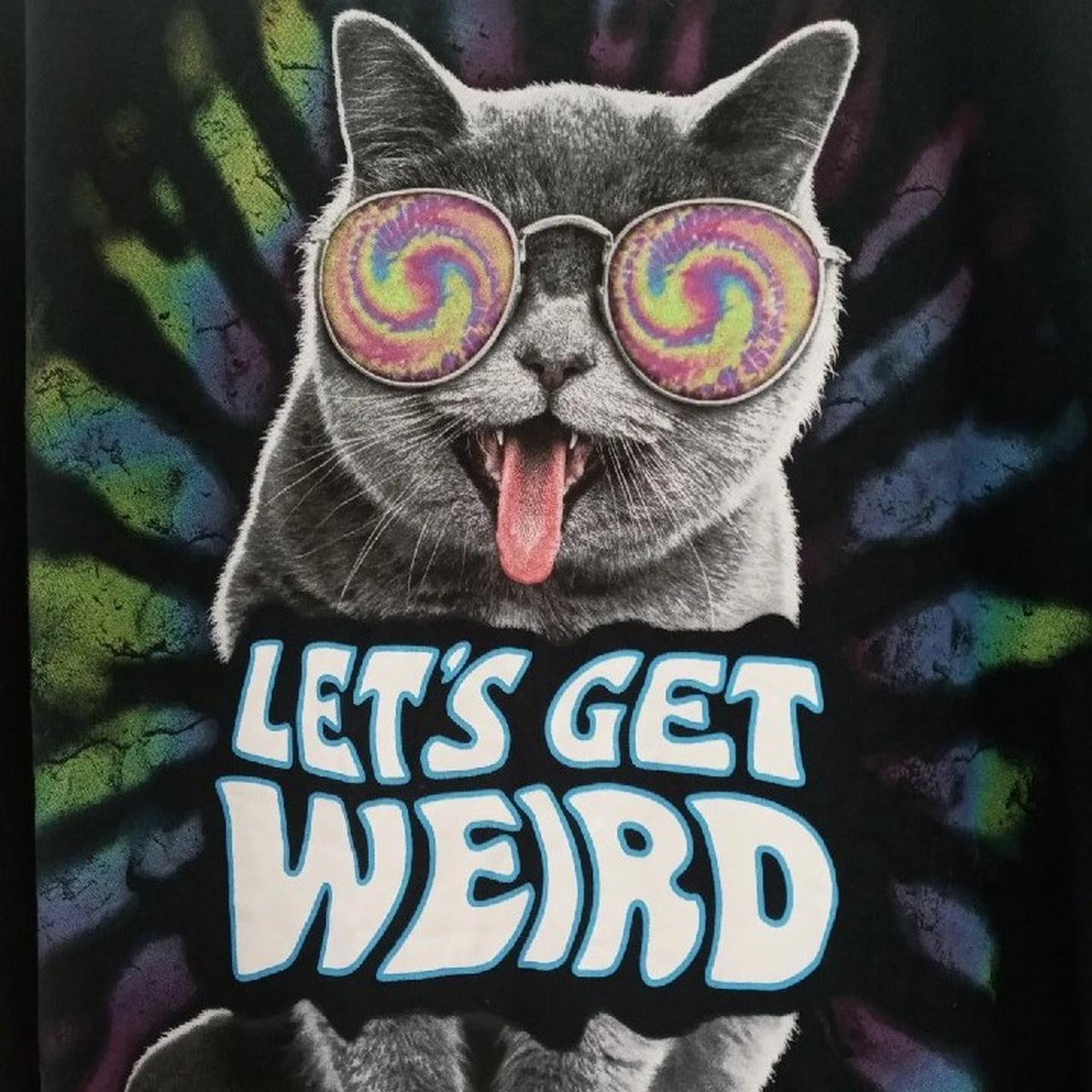 DOM Cat Psychodelic Graphic T-Shirt Like new; no... - Depop