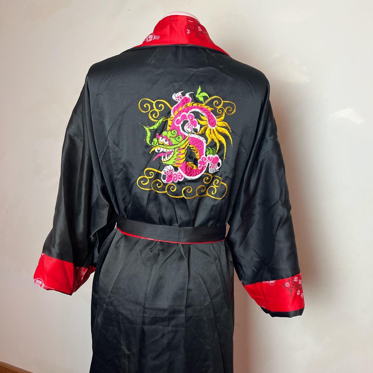 Women's Red and Black Robe | Depop