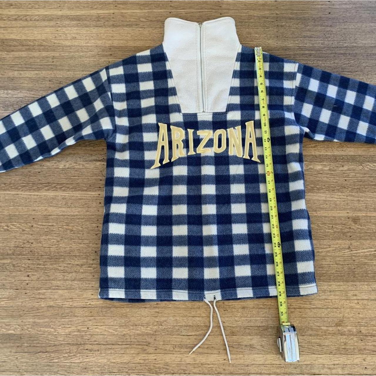 Arizona plaid quarter zip fleece jacket. Size... - Depop