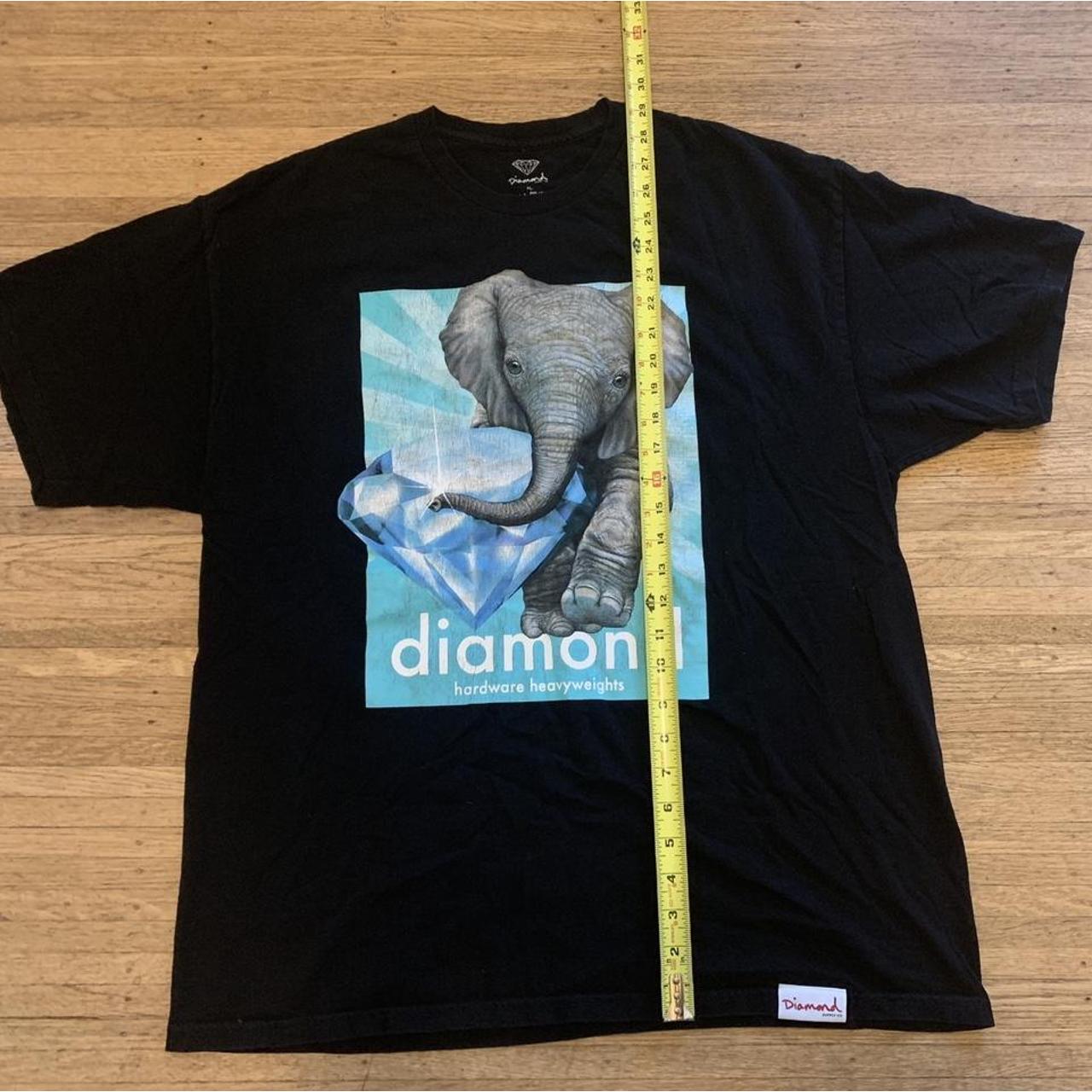 Diamond Supply Co. Men's Black and Blue T-shirt | Depop
